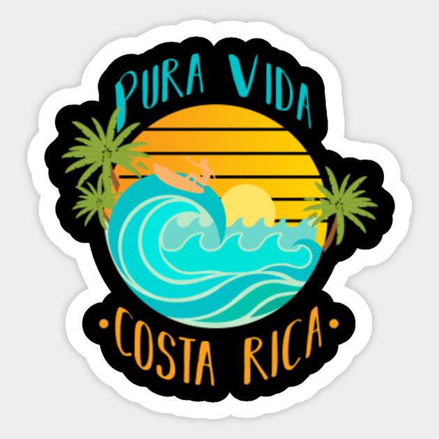 Pura Vida Costa Rica Souvenirs T Costa Rica Sticker Teepublic